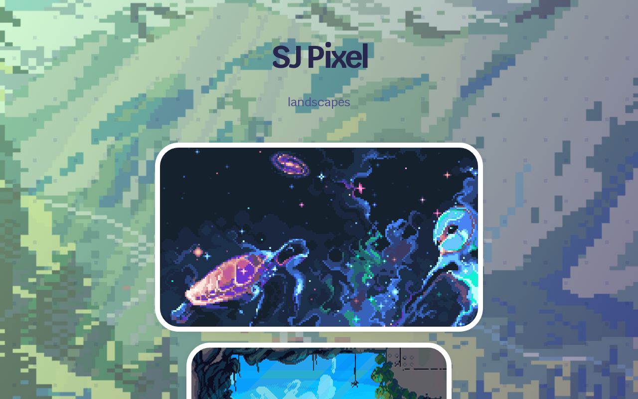 SJ pixel art portfolio